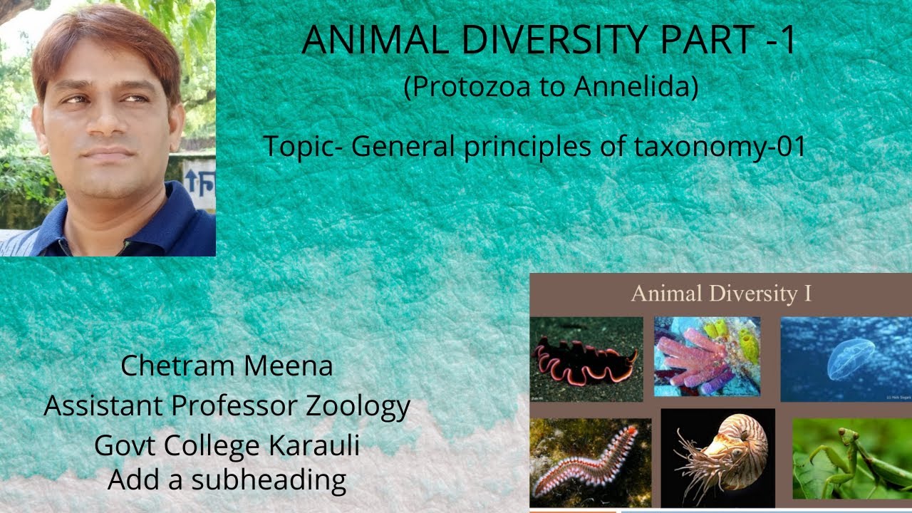 General principles of taxonomy-01 (Diversity-1) BY CHETRAM MEENA ...