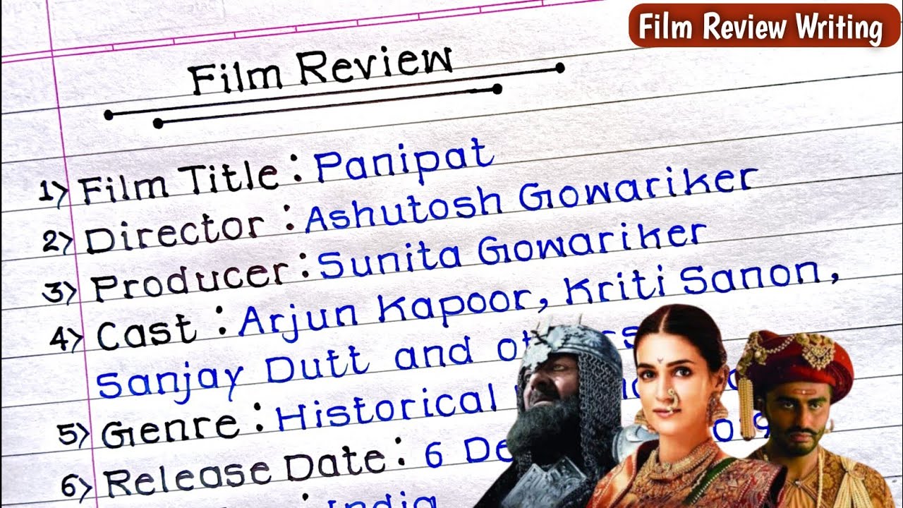 “PANIPAT" movie review writing class 12|| Film Review Writing Class 12 ...
