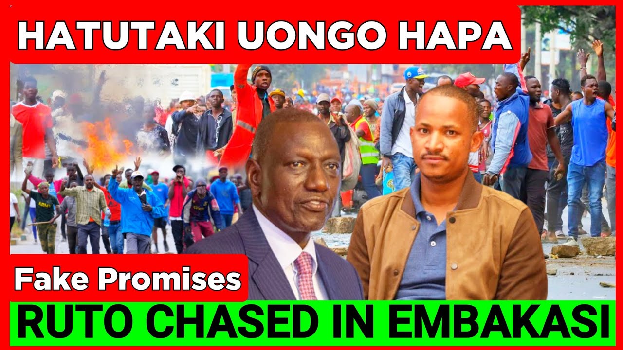 Uongo! Uongo! Ruto HECKLED & CHASED in Embakasi by Angry ODM SUPPORTERS ...