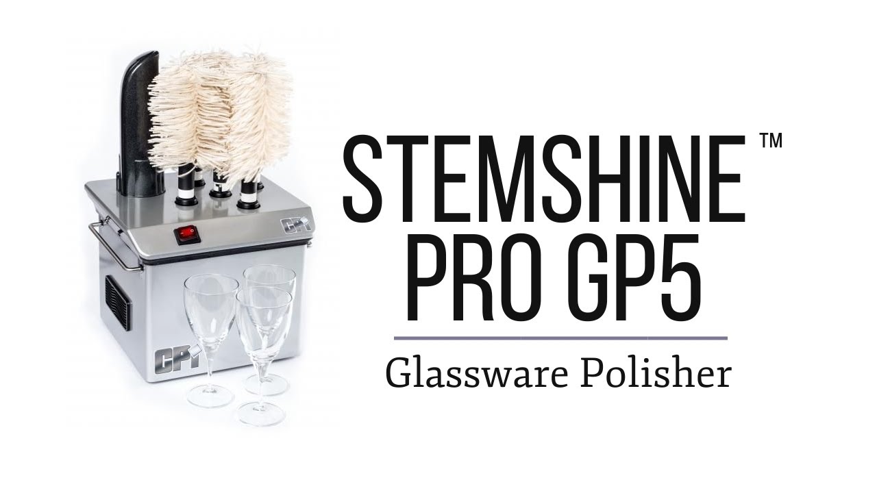 The Stemshine Pro GP5 Glassware Polisher Machine - YouTube