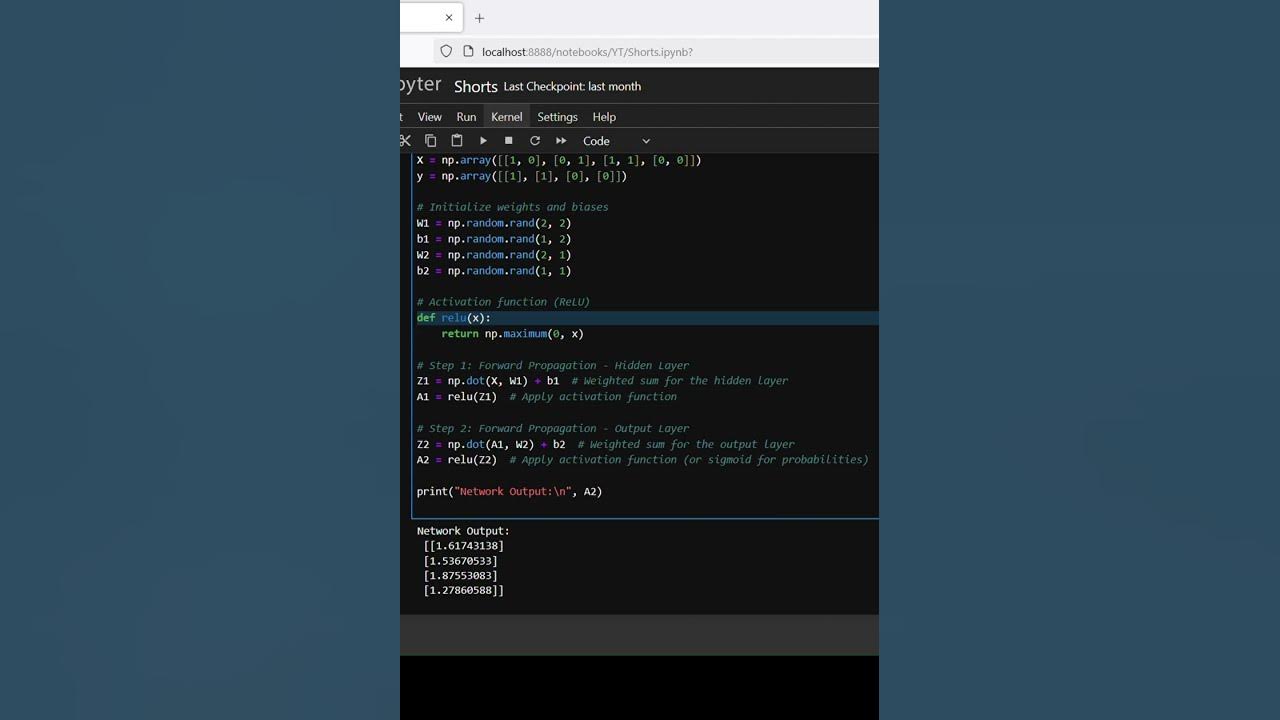 Forward Propagation in Neural Networks with Python Step 2 - YouTube
