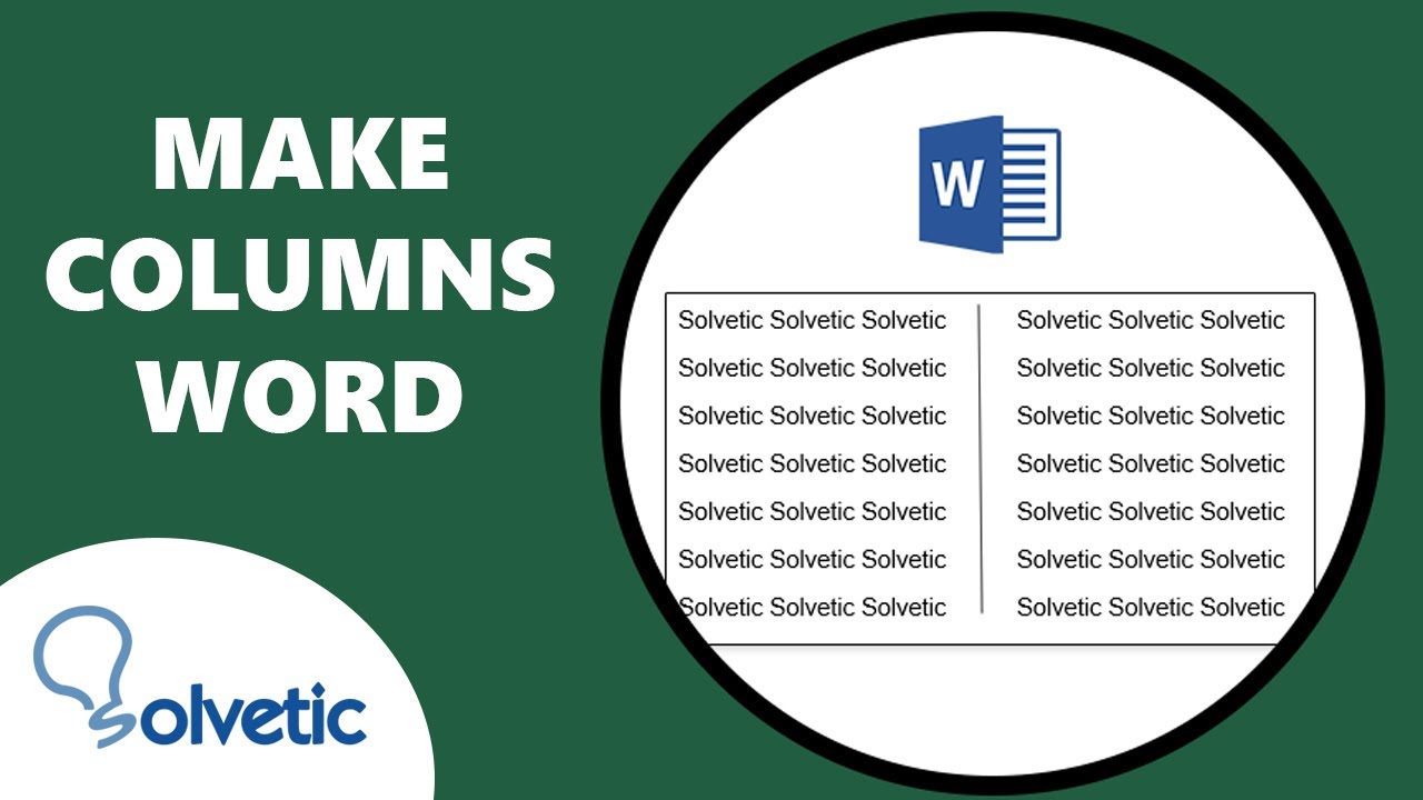 How To Make Columns In Word YouTube How To Make Columns In Word YouTube
