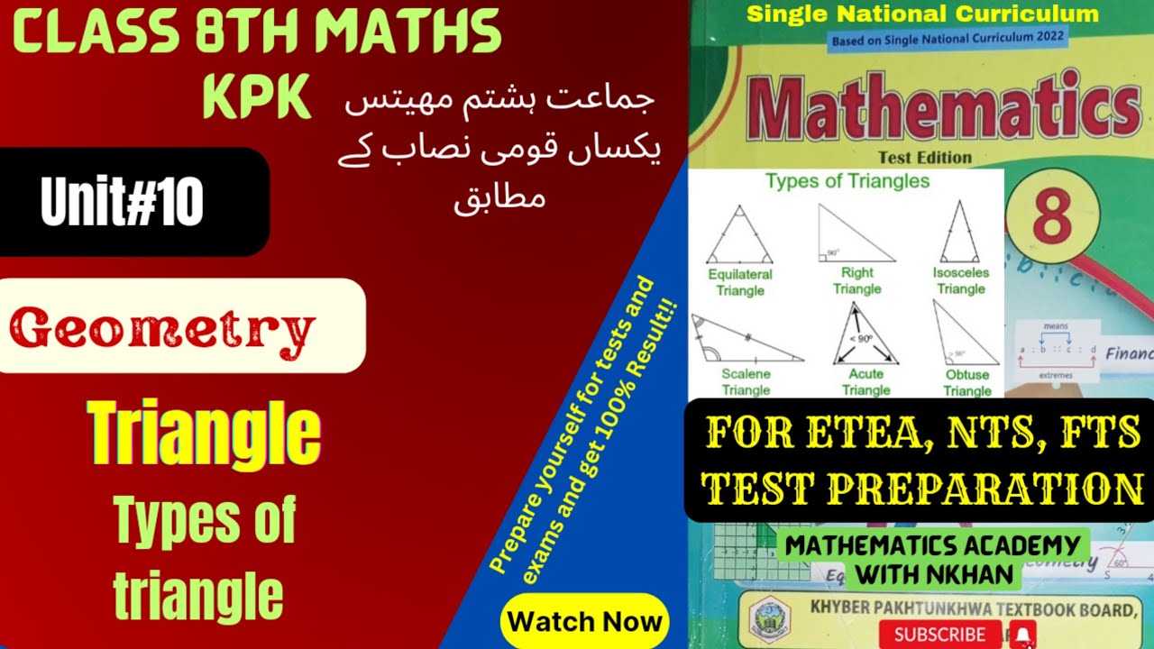 Class 8th Maths|Triangle and types of triangle |Geometry Unit 10| class ...