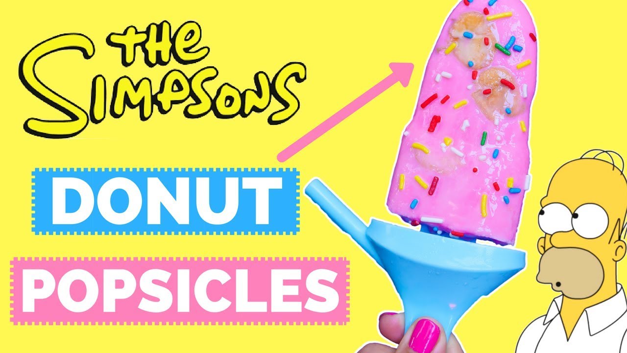 The Simpsons Donuts POPSICLES! - La Cooquette Food - YouTube
