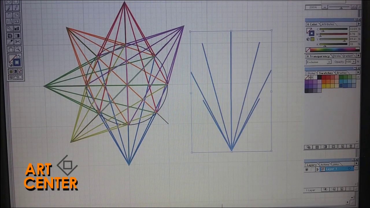 Geometry art No.21(computer work version)- White ink art center. - YouTube