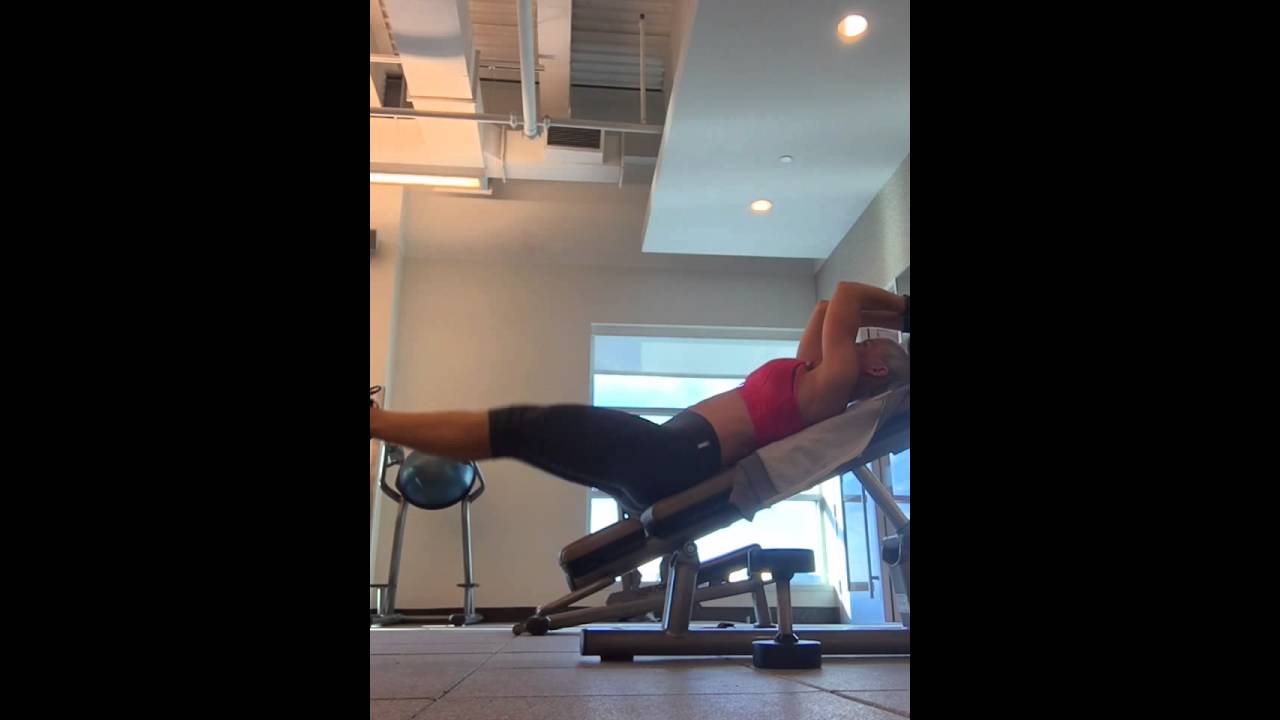 Decline Leg Raises superset with Decline Tuck (abs, core, hiit) - YouTube