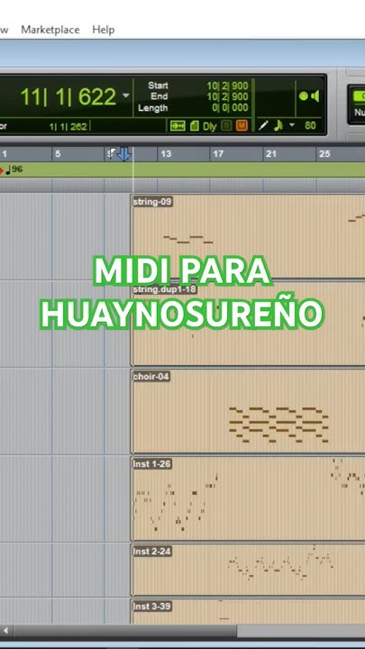 MIDI para huayno sureño #protools #tutorial #midi - YouTube