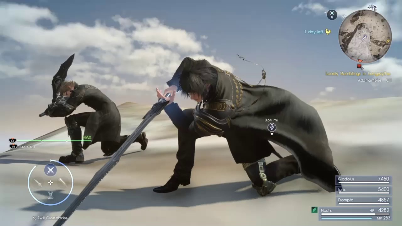 FFXV: Adamantoise Special Parry Scene - YouTube