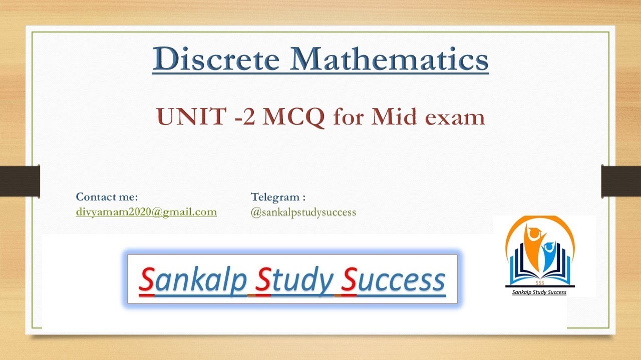UNIT - 2 MCQ for MID EXAMS - YouTube