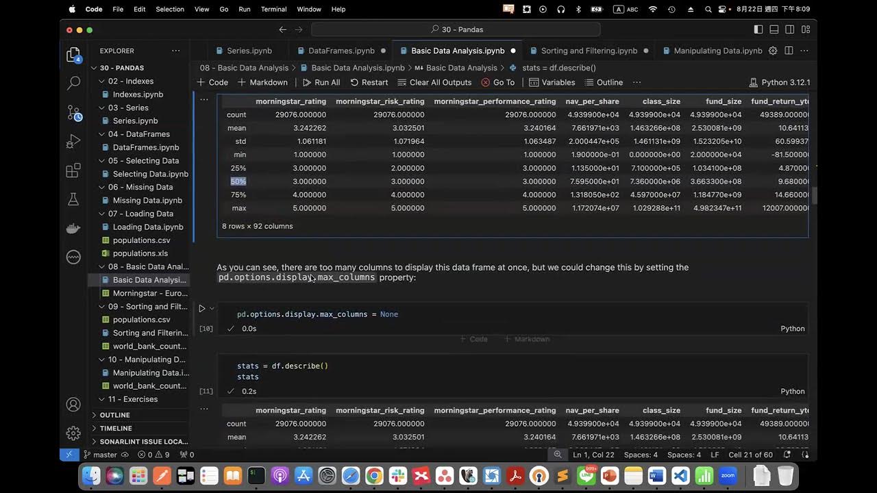 【Python 3 Fundamentals】週四組 Week 33 - Pandas（下） - YouTube