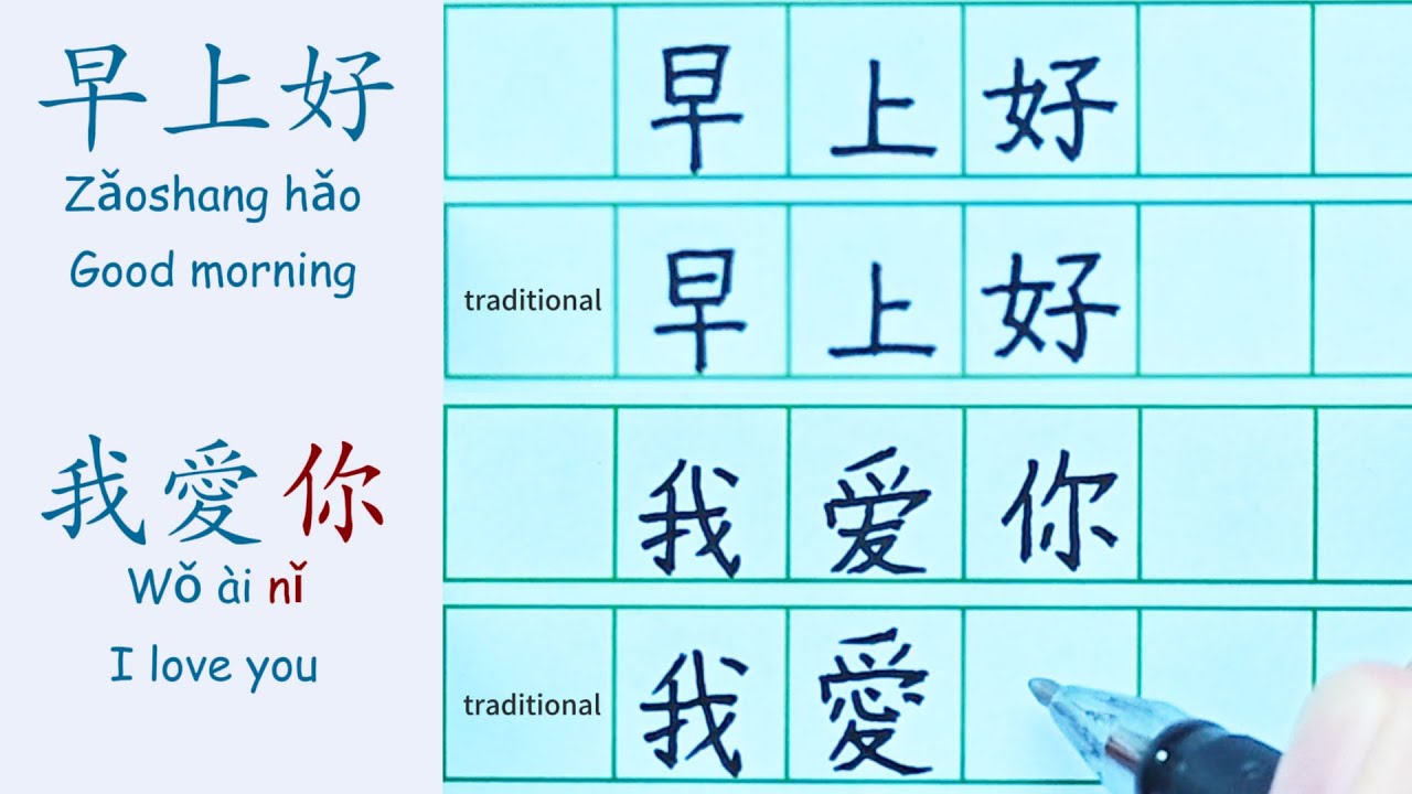 How to Write Basic Chinese Characters in Basic Phrases |Learn Chinese ...