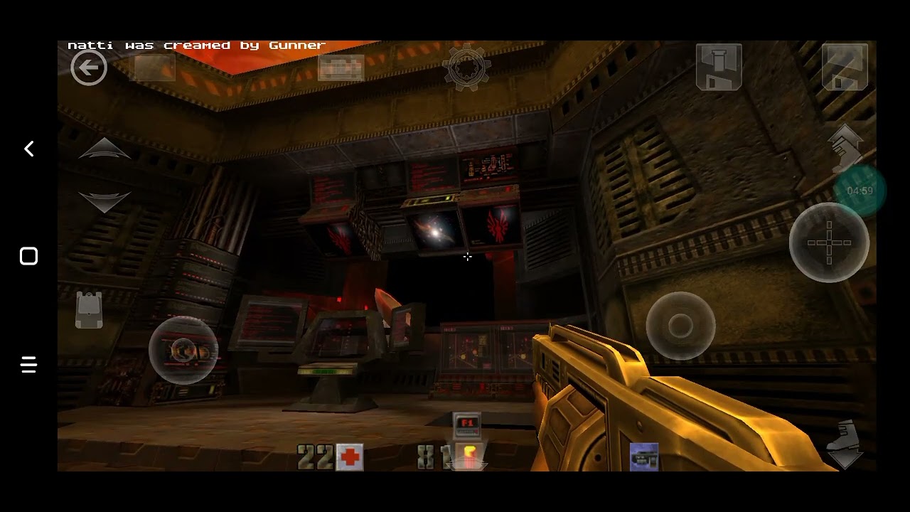 Quad Touch Quake 2 Android coop server enseñandole a jugar a nati parte ...