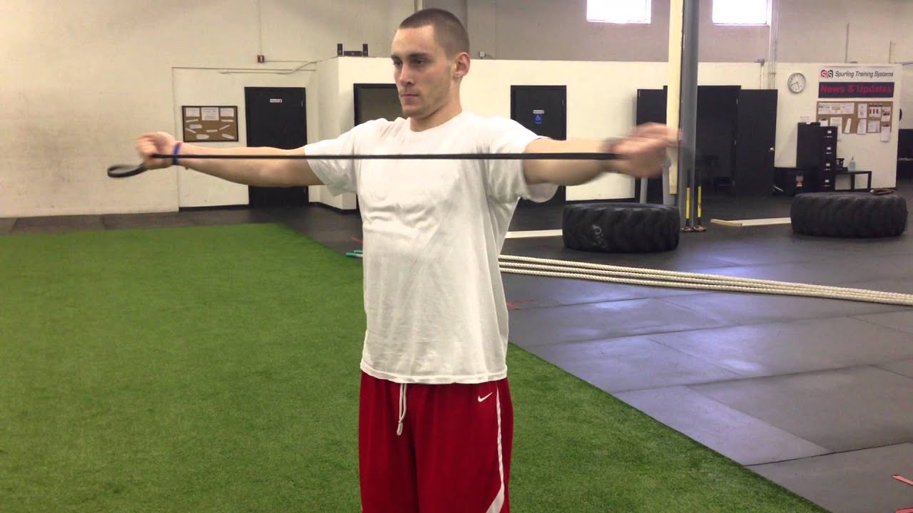 Resistance Band Pull Apart - YouTube