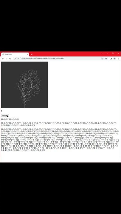 Lindenmayer System Fractal Trees Coding | WebProgramming | P5JS | ThinhPham #shorts - YouTube