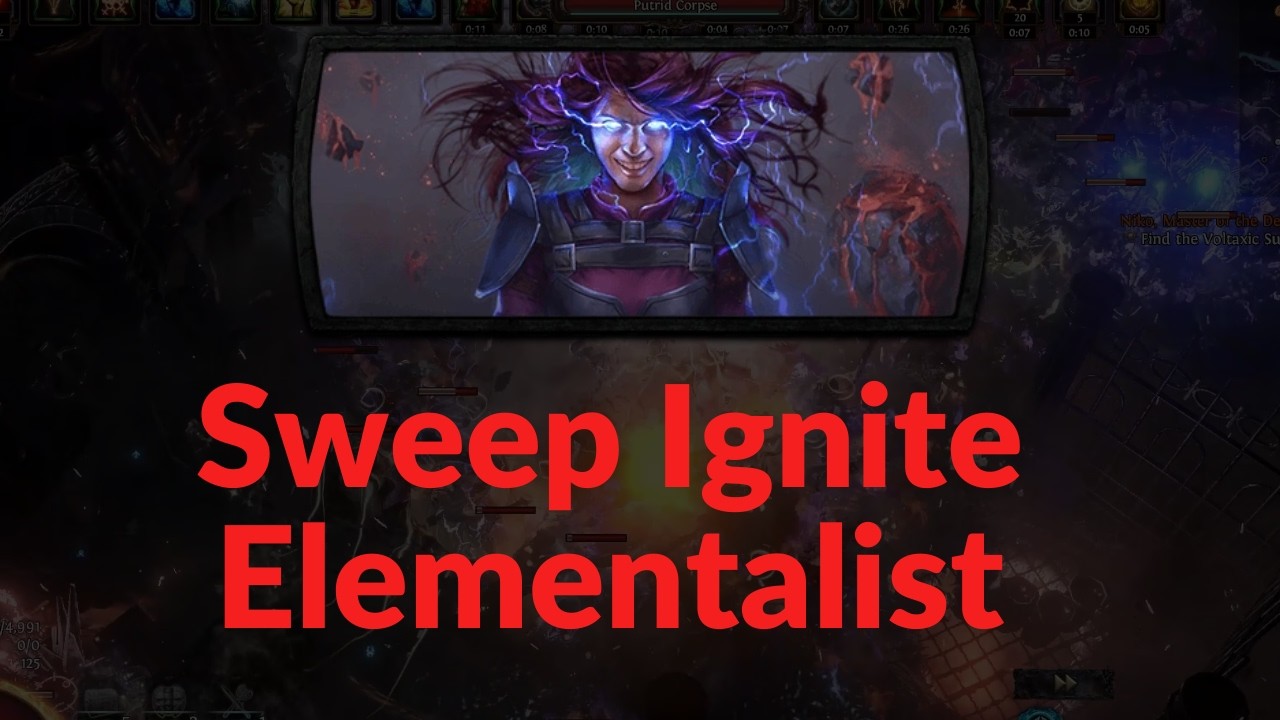 Sweep Ignite Elementalist Map Showcase | Poe 3.25 build update v2 - YouTube