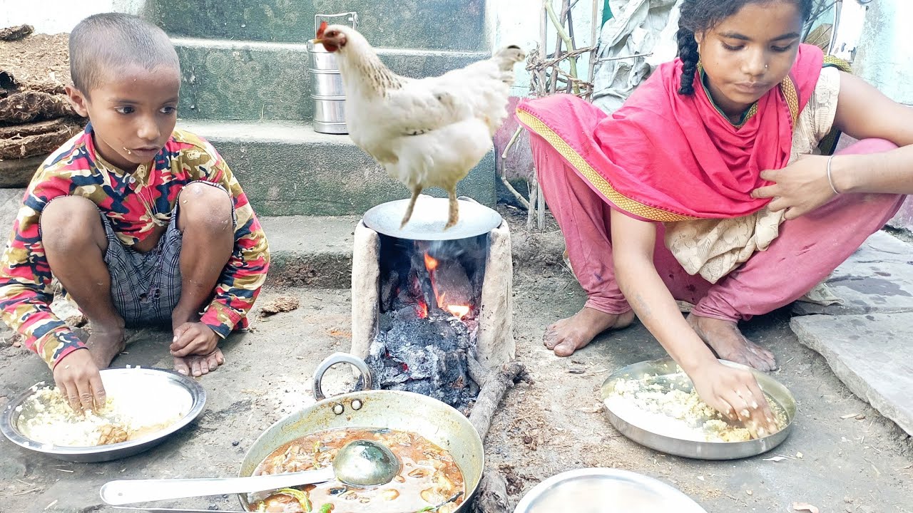 Village Chicken Cooking | Desi style Cook | Chicken by khushi village ...