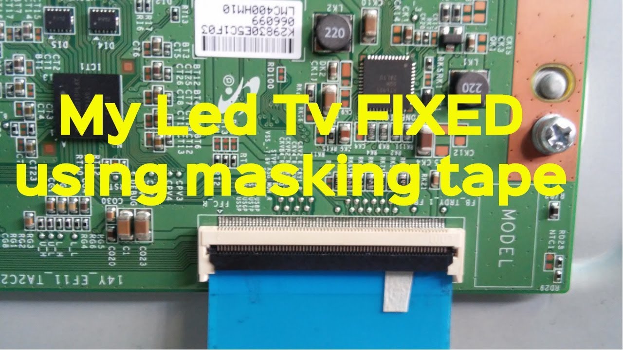 Double image Devant led Tv SOLVED using masking tape - YouTube