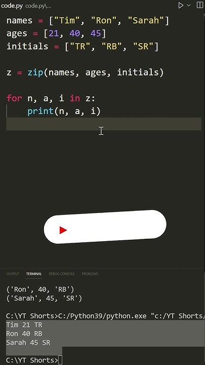 zip() in Python - Combine Iterables Together - YouTube