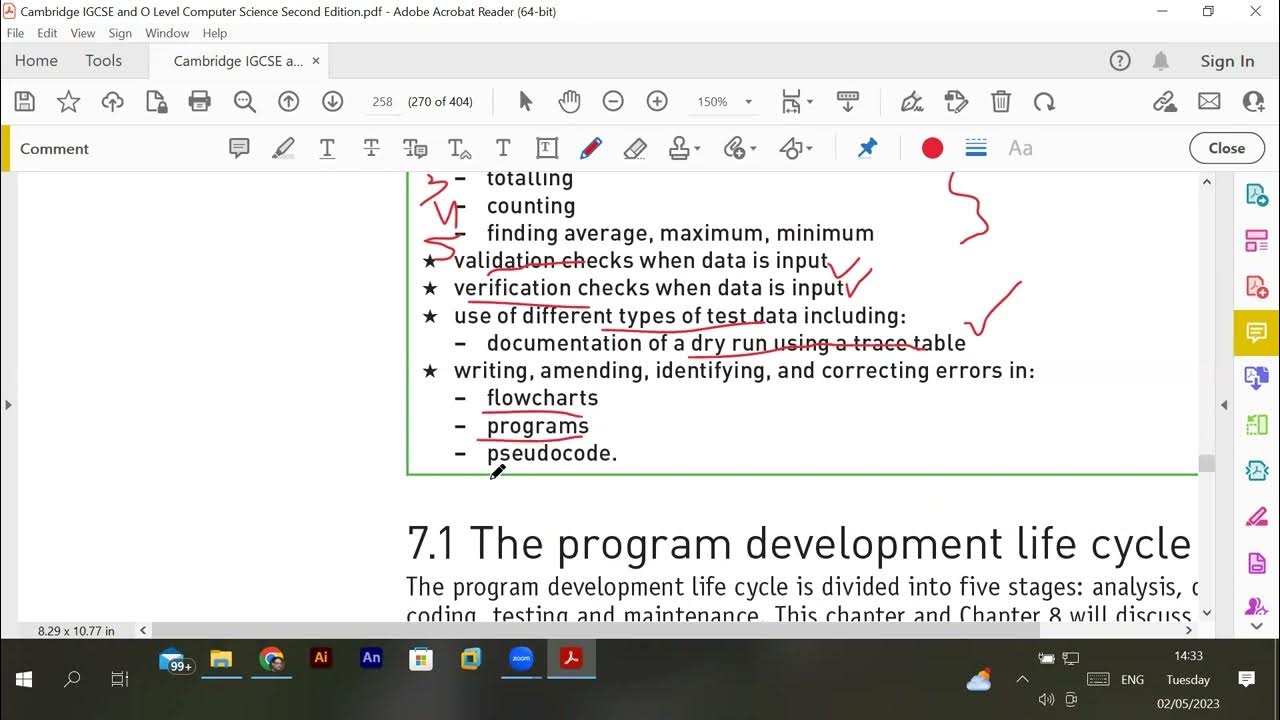 O-Level's | Chap 7 | Algorithm design and problem solving | CS-2210 Paper-2 | Pseudocode ...