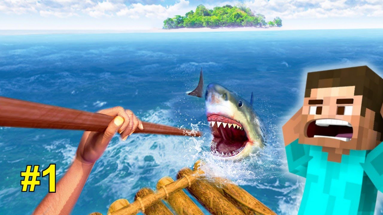 CAN I SURVIVE IN THE MIDDLE OF THE OCEAN? | SURVIVAL AND RAFT GAMEPLAY ...