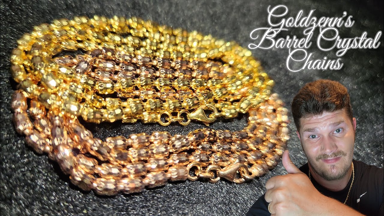 EXTREMELY AFFORDABLE REAL GOLD CHAIN! Goldzenn's Barrel Crystal Chains ...