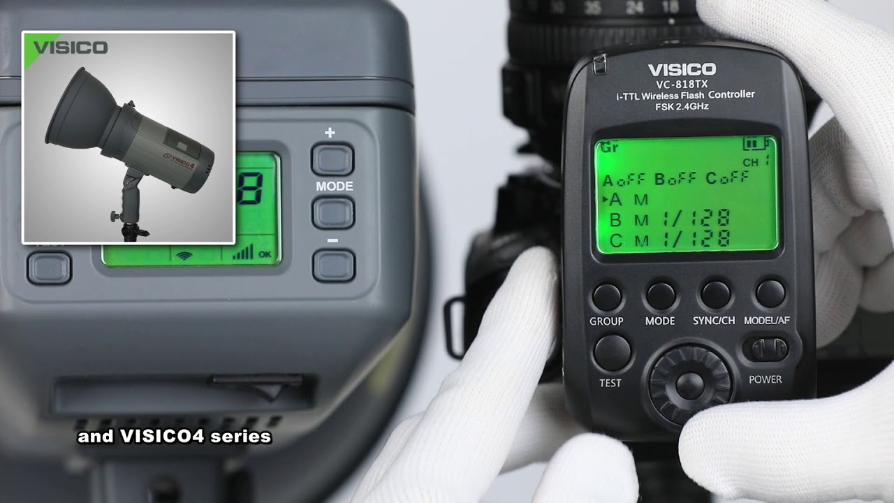 Operation illustration of VISICO5 and VC 818TX ITTL on Nikon camera ...