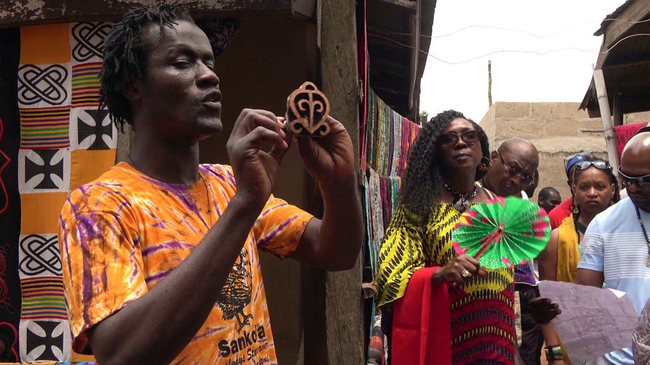 Adinkra Stamps Made From Calabash - Ntonso Craft Village - Ghana May ...