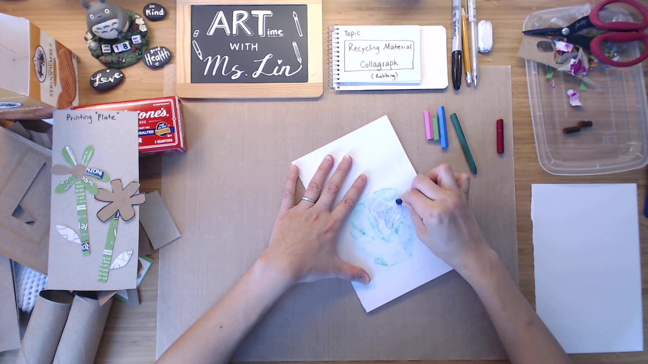 Recycled Art - COLLAGRAPH Part 2: Rubbing - YouTube