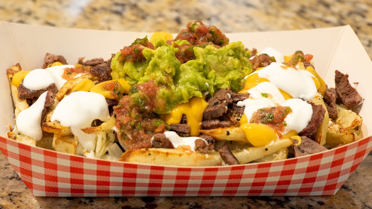 CARNE ASADA FRIES/PAPAS CON CARNE ASADA - YouTube