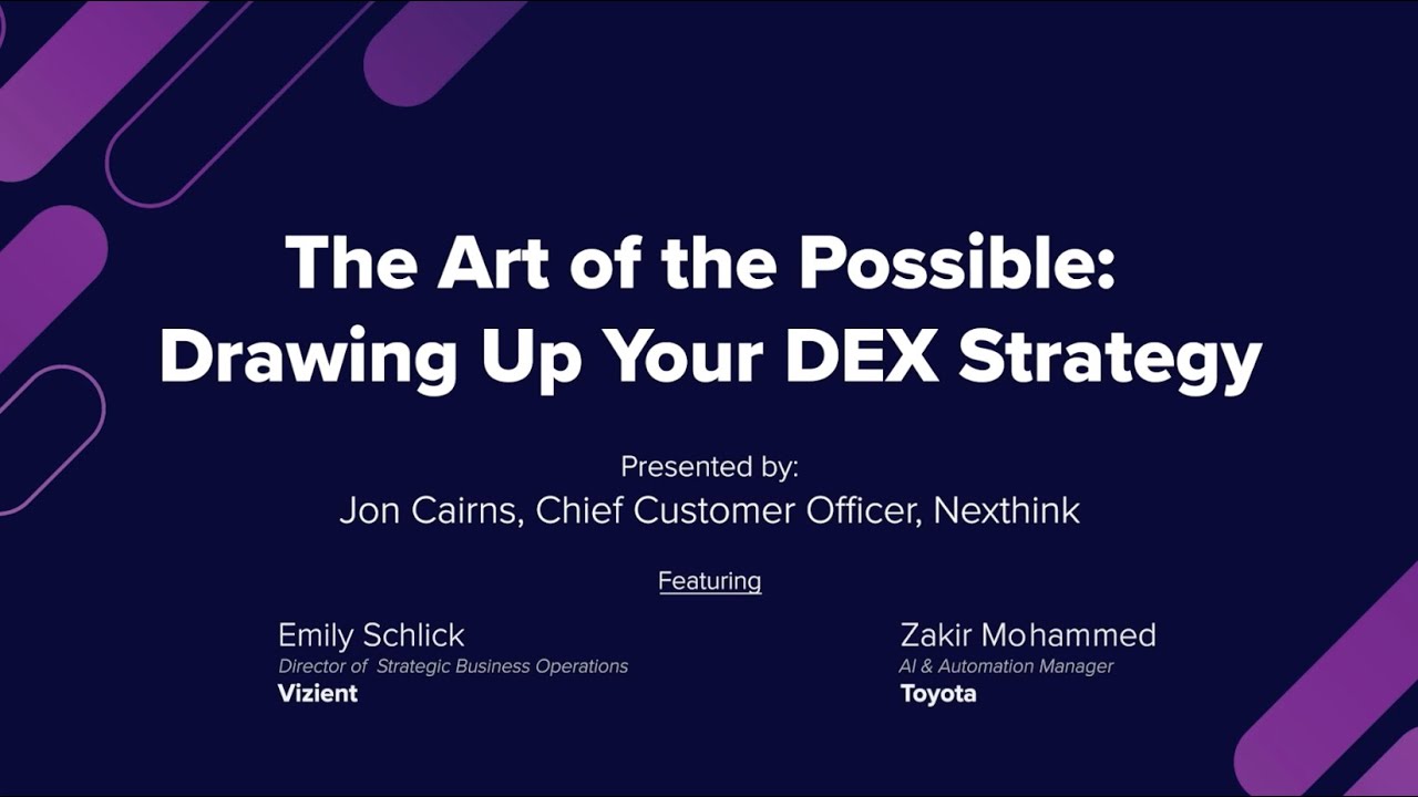 The Art of the Possible: Drawing Up Your DEX Strategy - YouTube
