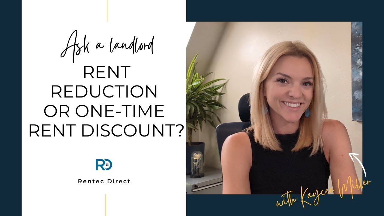 Rent Reduction or One-Time Rent Discount? - YouTube
