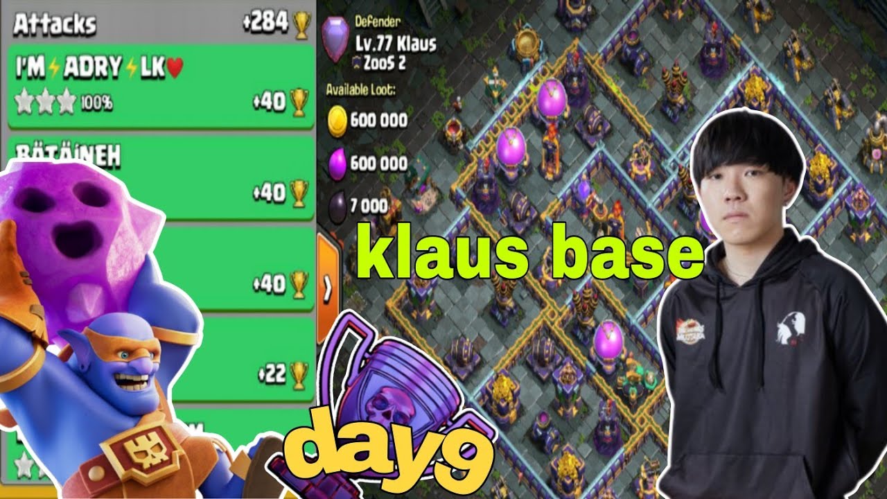 Klaus base|super bowler smash attack strategy th15| legend league ...