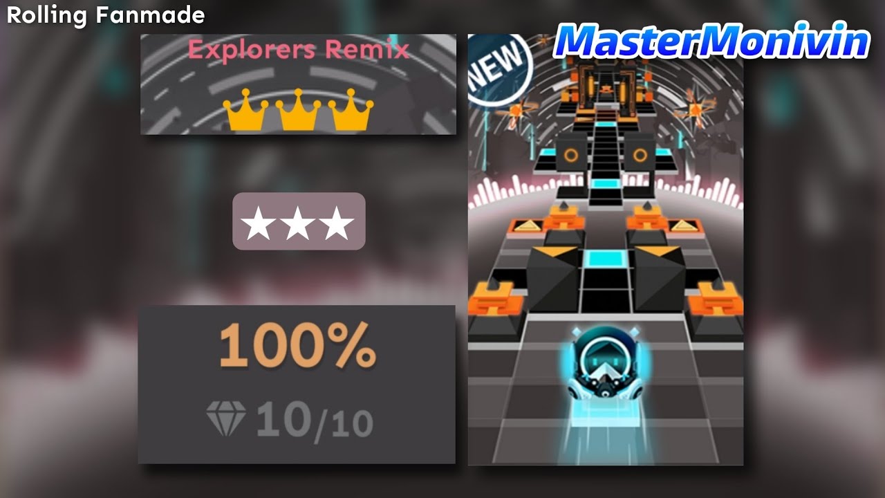 「Rolling Fanmade」Explorers Remix ★★★ | Rolling Sky Edit | MasterMonivin ...