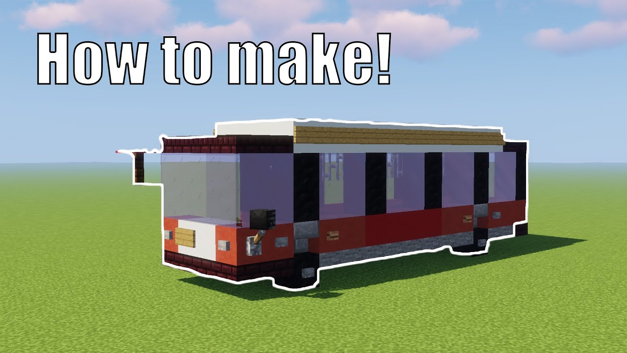 How To Build A City Bus In Minecraft (Easy) - YouTube