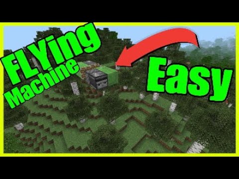 How to build a quick easy flying machine in Minecraft - YouTube