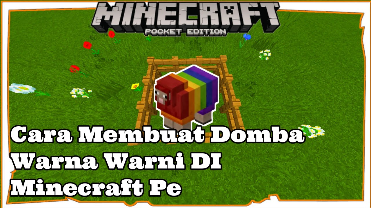 Cara membuat domba pelangi di Minecraft PE - MCPETutorial #3 - YouTube