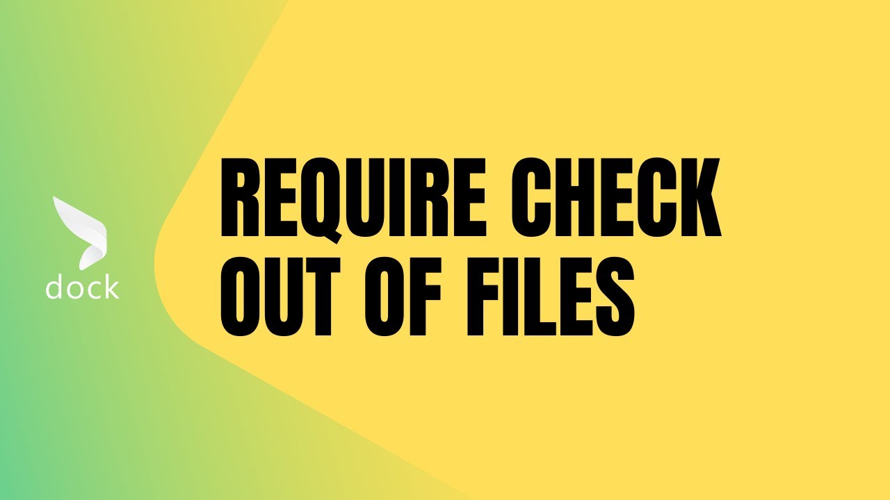 How to configure a library to require check out of files - Tutorial ...