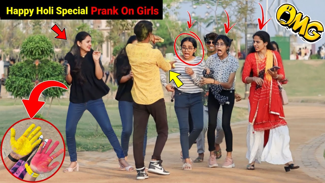 Holi special prank on cute girls || prank video || just fun - YouTube