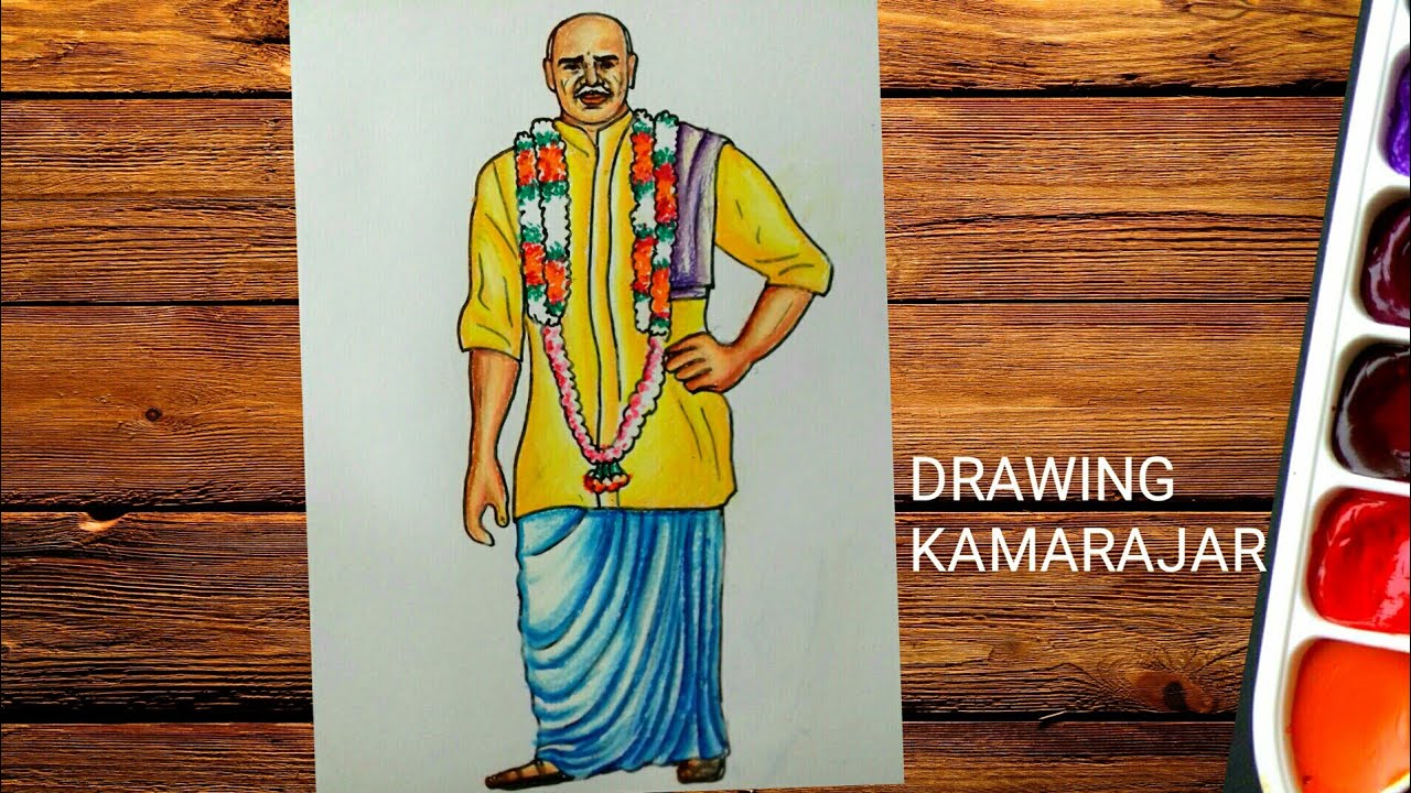 Kamarajar drawing video||Kamarasa painting step by step - YouTube