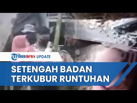 Nenek Korban Gempa Cianjur Merintih Kesakitan, Setengah Badannya Tertimbun Material Bangunan Rumah