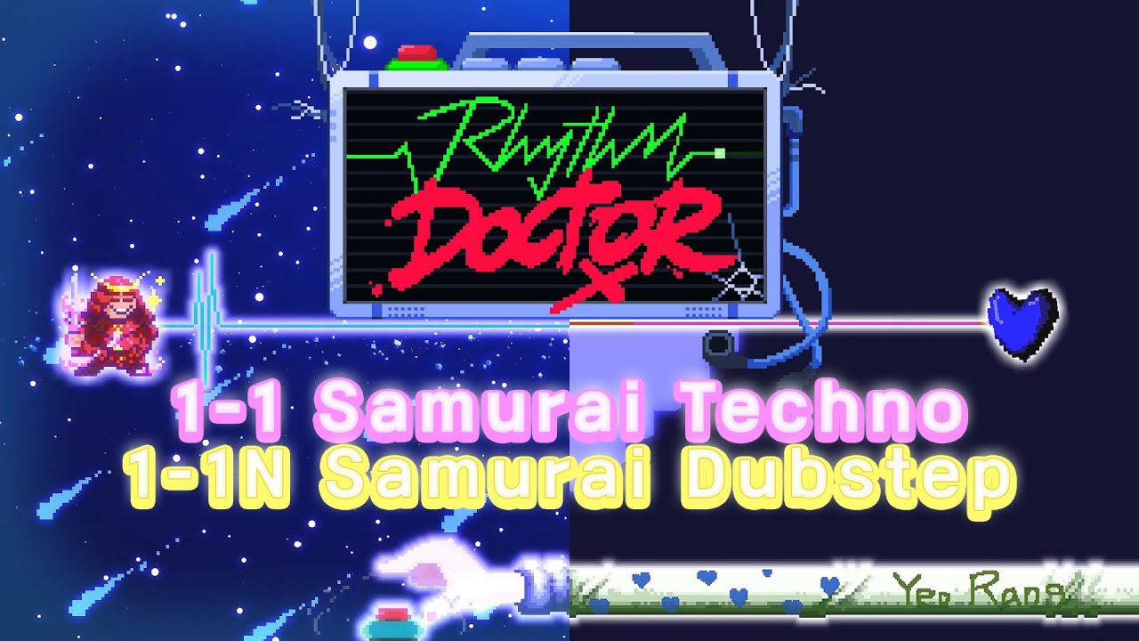 Rhythm Doctor (리듬닥터)] 왜 사무라이가 우주에서 리듬을 느끼고 있는거죠..? - YouTube