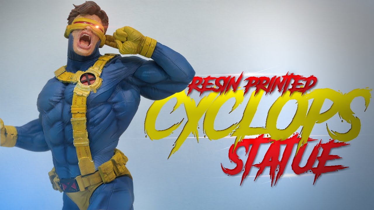 Painting 3D Printed Models - Cyclops from X-Men! - YouTube