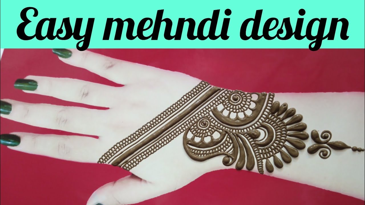 very beautiful easy mehndi design |simple mehandi ka design |mahdi ka ...