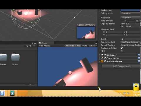 Unity3D game Tutorial part 5 - Adding Camera and Saving Scene - YouTube