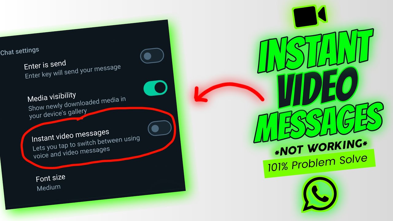 Whatsapp Video Message Not Working Problem Solve! - YouTube