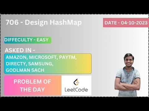 Leetcode | Design HashMap | Problem Of The Day | Hashing | Date - 04-10-2023 | PTOD - YouTube