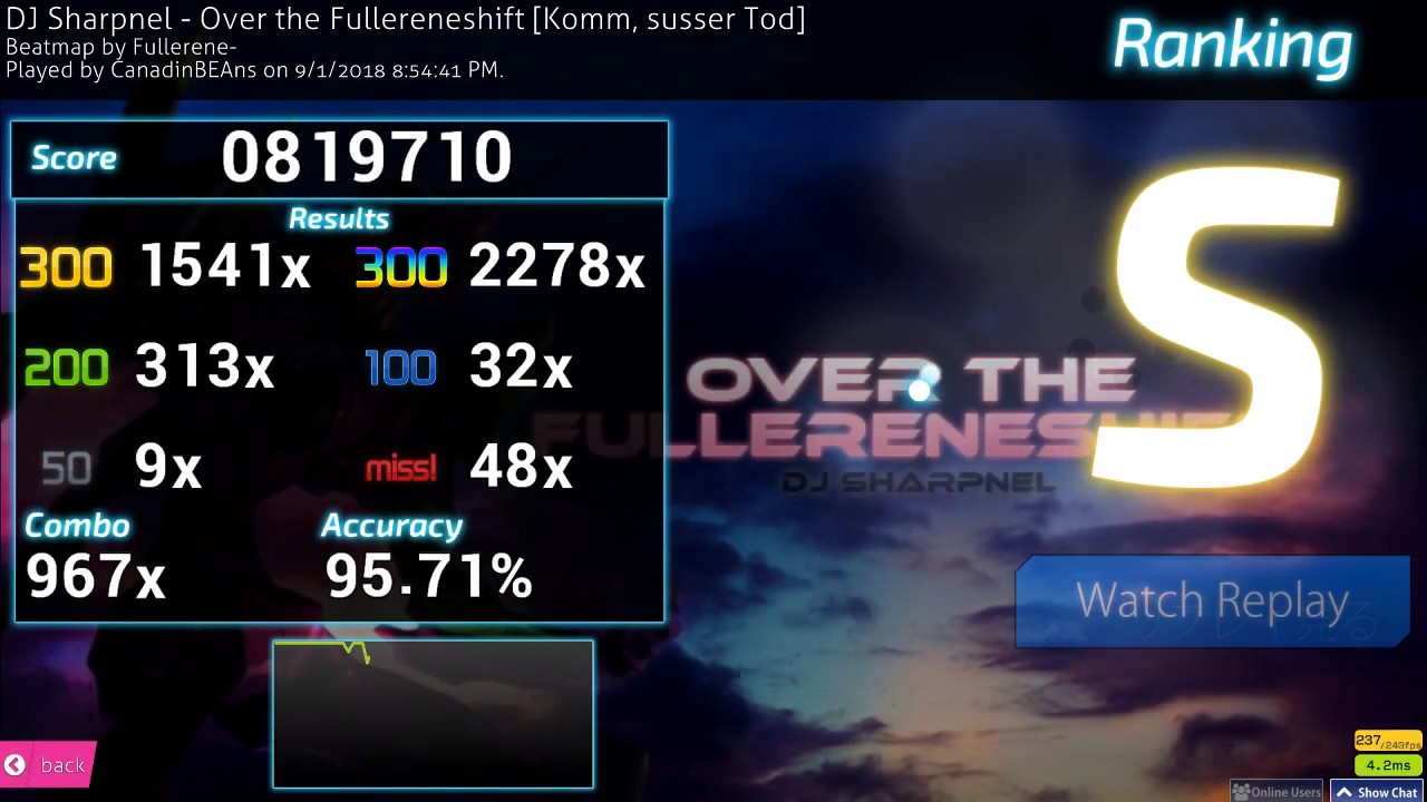 osu!mania 4k (DJ Sharpnel) - Over the Fullereneshift [Komm, susser Todd ...