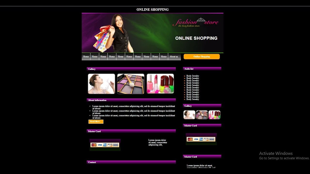 آموزش اچ تی ام ال و سی اس اس پروژه کامل طراحی سایت Html Css وب سایتfull Website Using Html