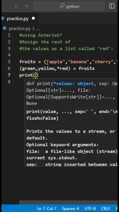 Using Asterisks Python Pythonprogramming Coding Code Pythoncoding Programming Youtube 7206