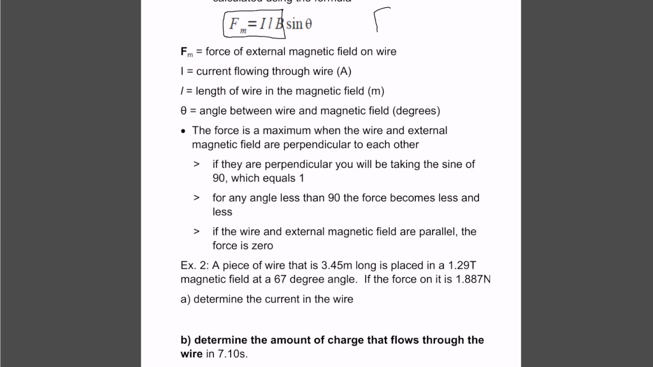 Physics 30: 12.4 3rd Hand rule - Moving charges - YouTube